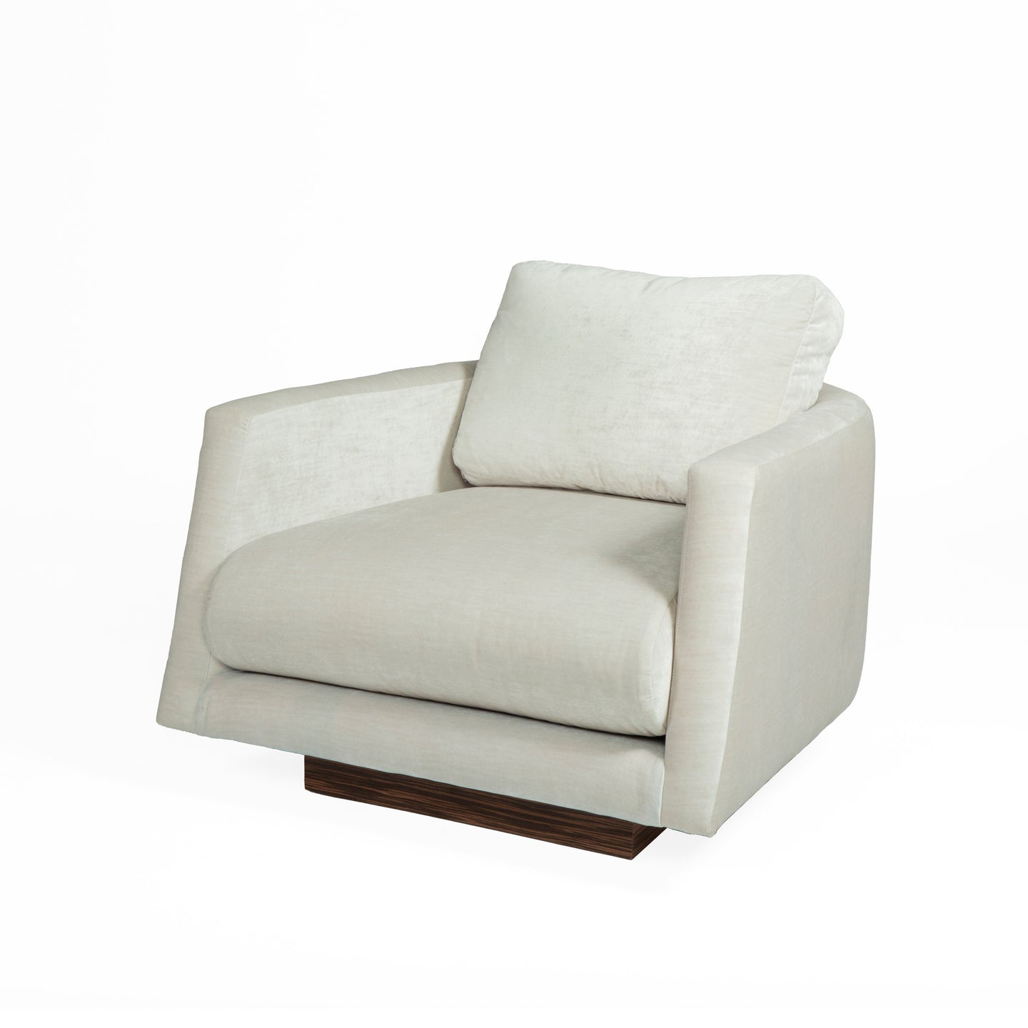 Poltrona Accent Arm Chair with Unique Ebony Macassar Base – Atriani