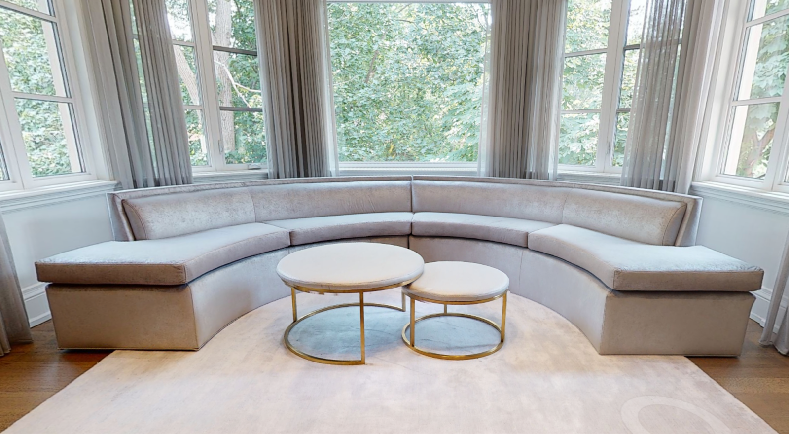 Affilata Modern Semi-Circular Handcrafted Sofa – Atriani